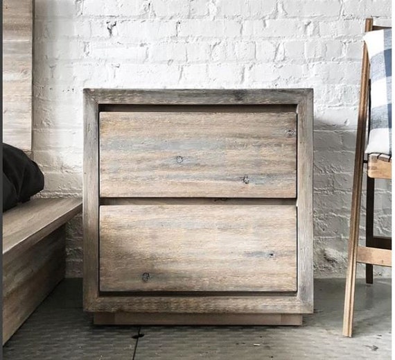 The Trapper Modern Rustic End Table Farmhouse and Loft - Etsy