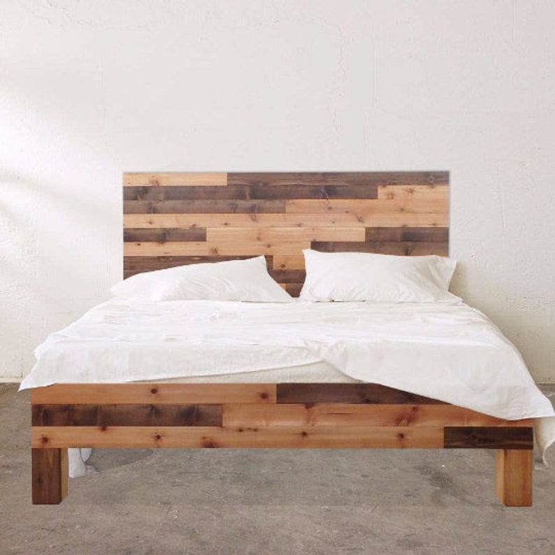 The Boswell Headboard Cedar Barn Wood Style Modern Rustic | Etsy