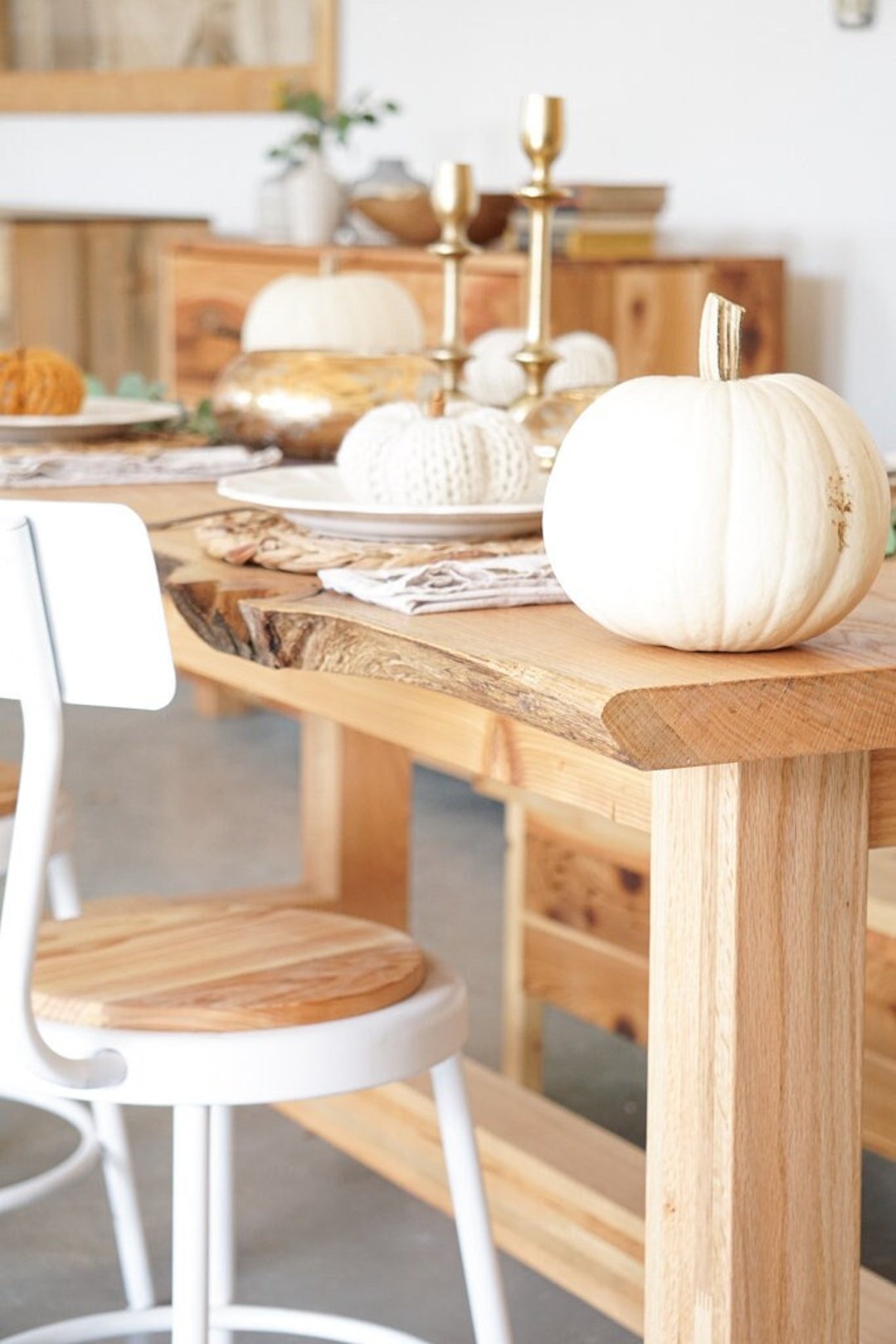 Big Timber Table - Live Edge Table - Natural Solid Wood - Made in USA ...