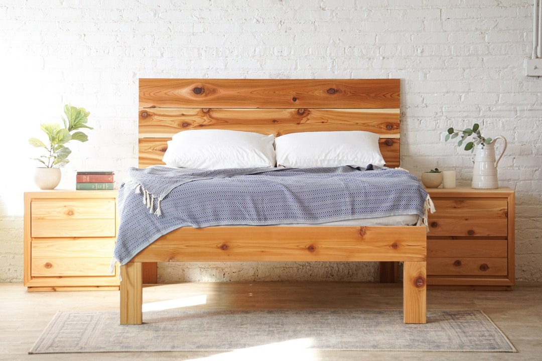 Plank Standing Platform - Rustic Modern Platform Bed Frame and ...