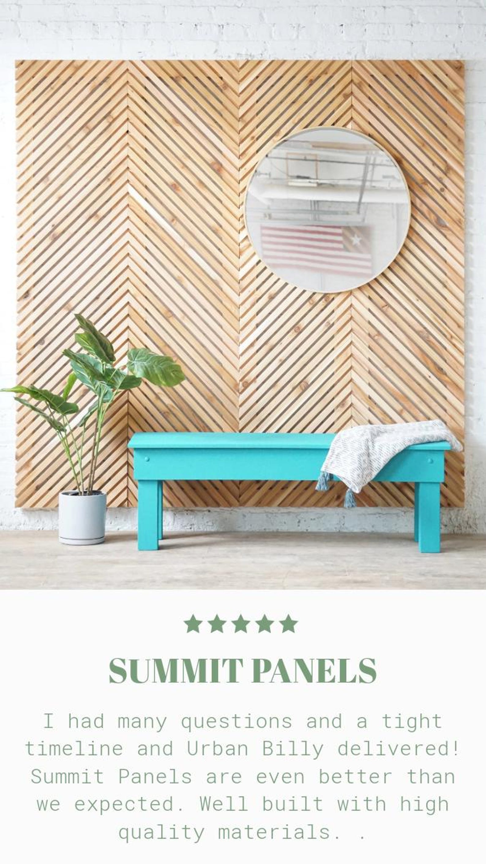 Summit Panels - Natural Solid Wood - Modern Rustic - Accent Wall ...