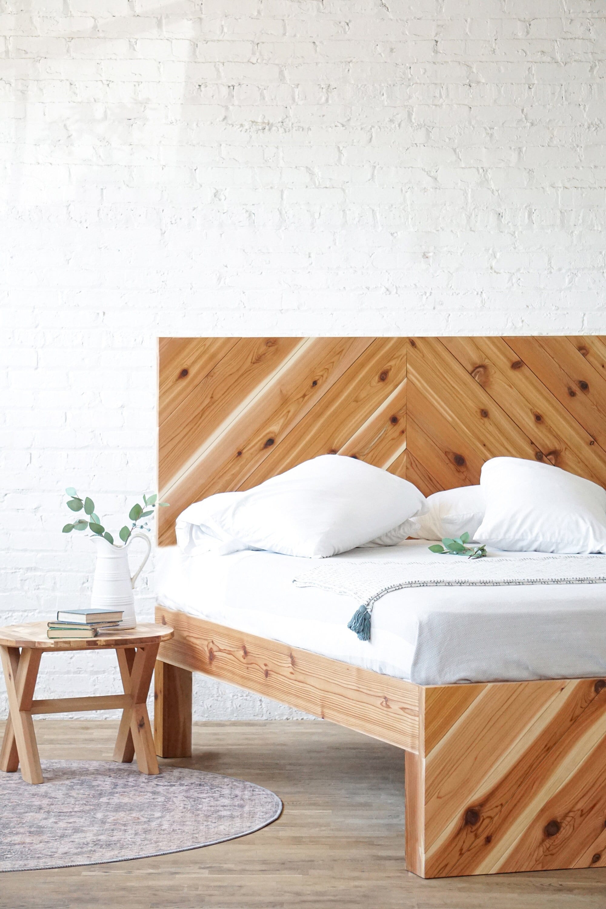 Chevron bed frame store