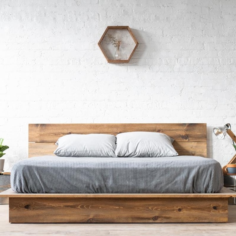 Plank Low Pro - Rustic Modern - Platform Bed Frame and Headboard - Loft ...