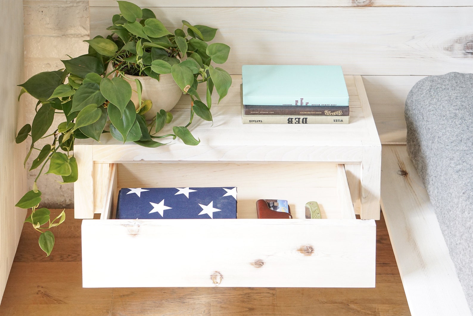 The Drifter Floating Drawer / End Table / Nightstand or - Etsy