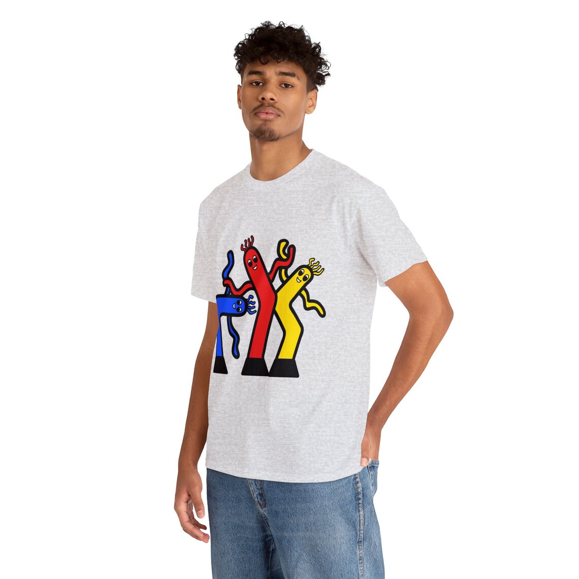 Wacky Waving Inflatable Tube People Red,blue,yellow T-shirt - Etsy