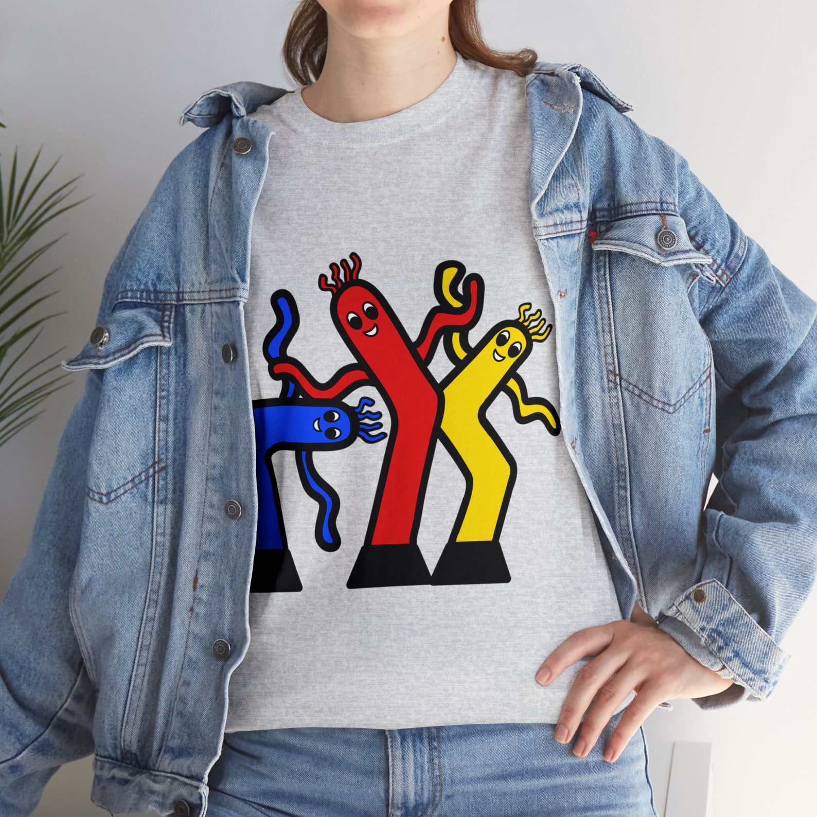 Wacky Waving Inflatable Tube People Red,blue,yellow T-shirt - Etsy