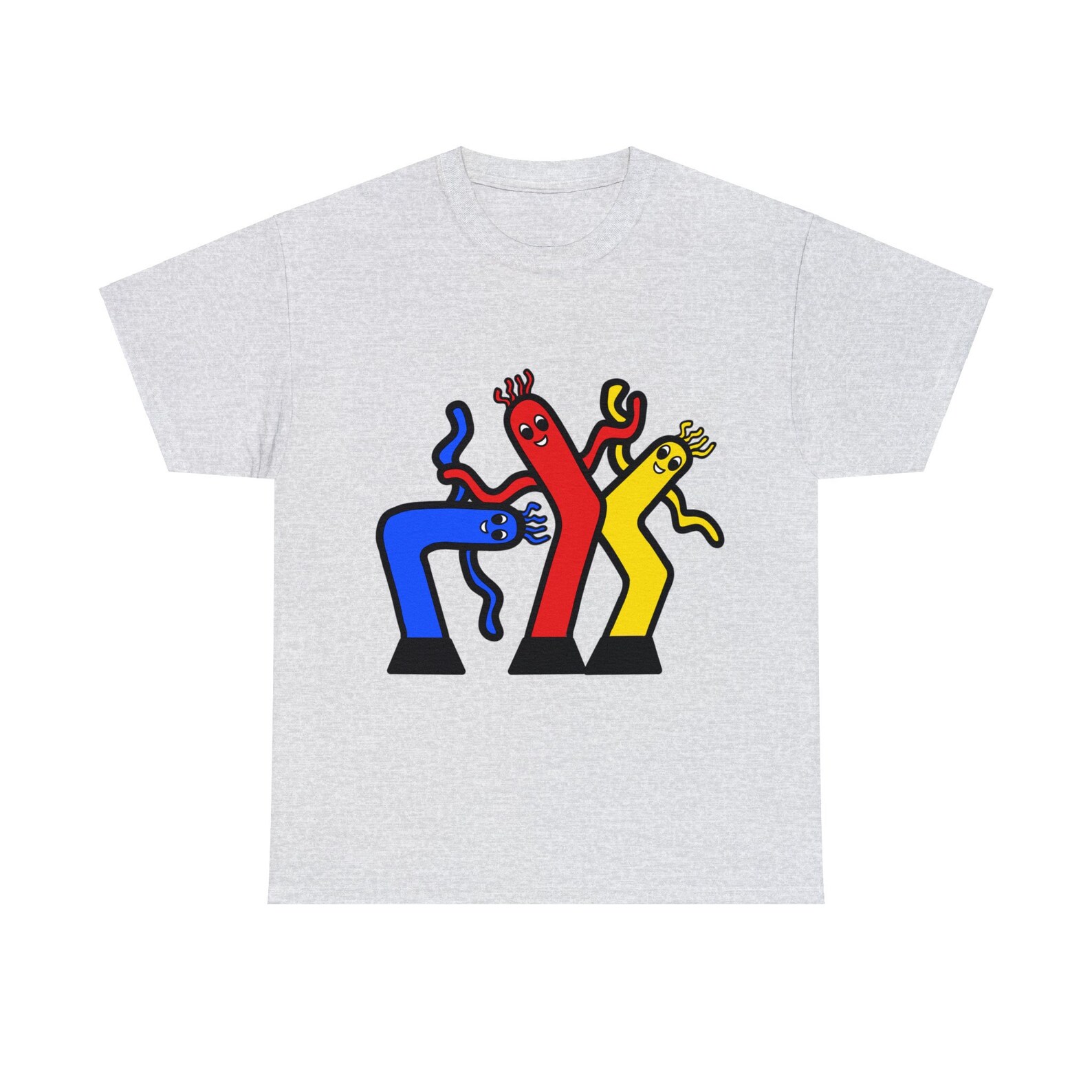 Wacky Waving Inflatable Tube People Red,blue,yellow T-shirt - Etsy