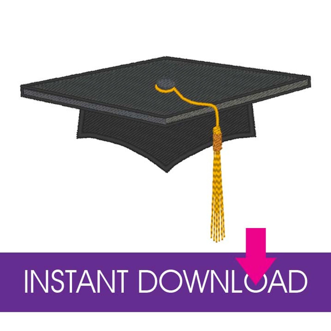 GRADUATION CAP Machine Embroidery Design for Hoop Size 4x4 - Etsy
