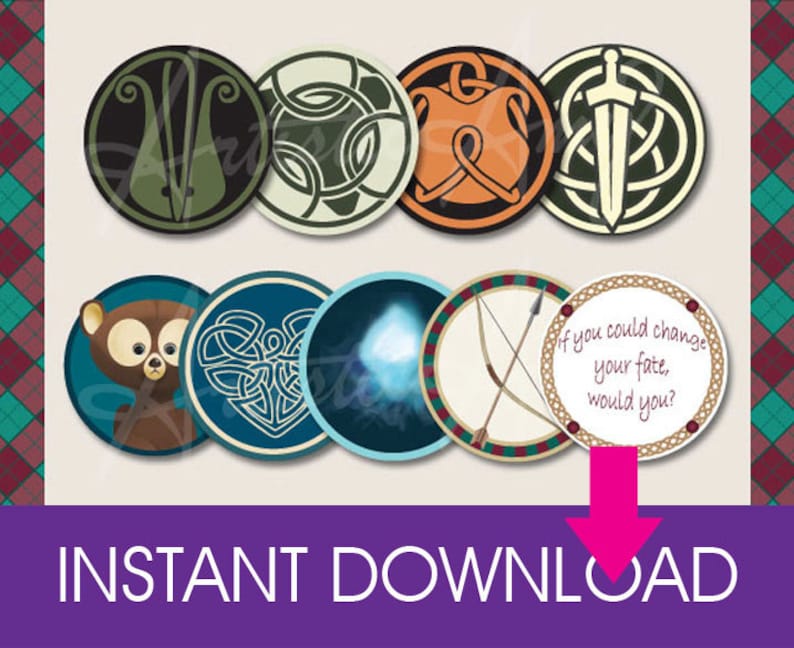 Merida Brave Inspired Party Circles/ Cupcake Toppers - Etsy