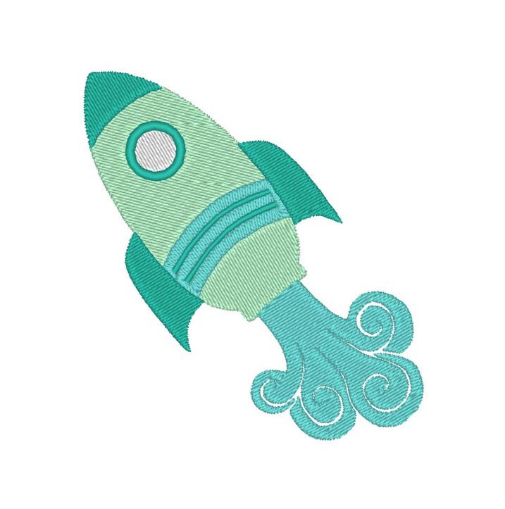 SPACE ROCKET Machine Embroidery Design for Hoop Size 4x4 - Etsy