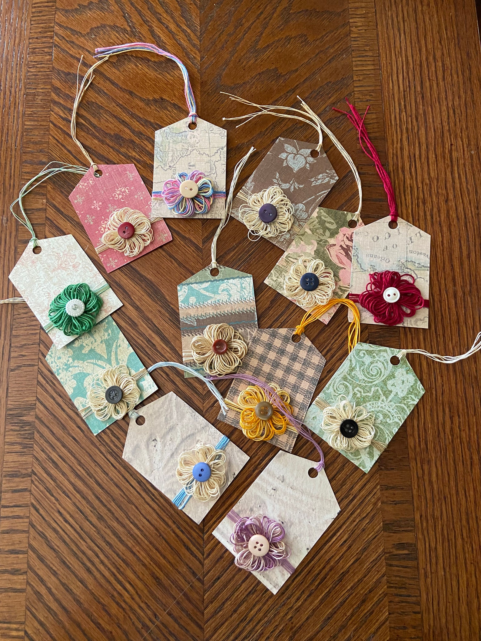 Handmade/rustic/gift Tags/blank/variety/flower Gift Tags/unique/hand ...