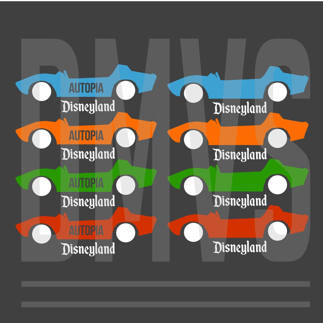 Disney Autopia Car Decal Disneyland Disney World - Etsy