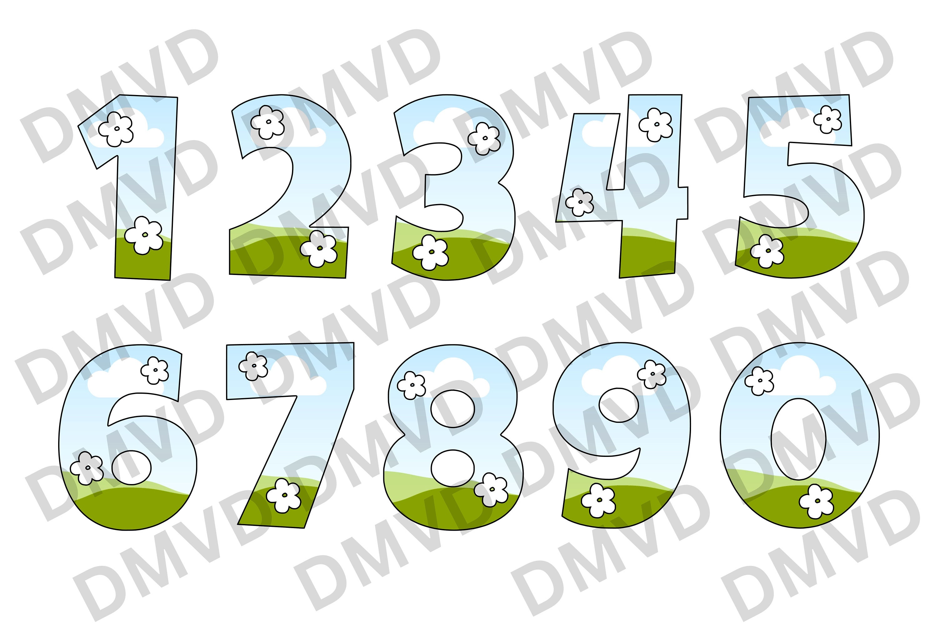 Canva Flowers Alphabet Letters & Numbers, Editable Canva Letters ...