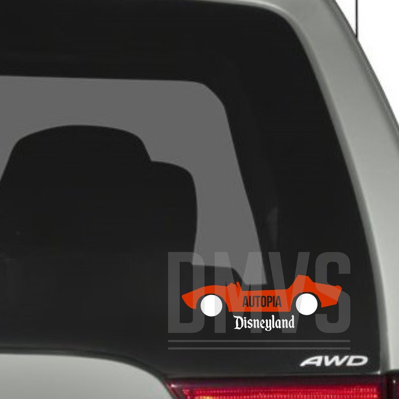 Disney Autopia Car Decal Disneyland Disney World - Etsy