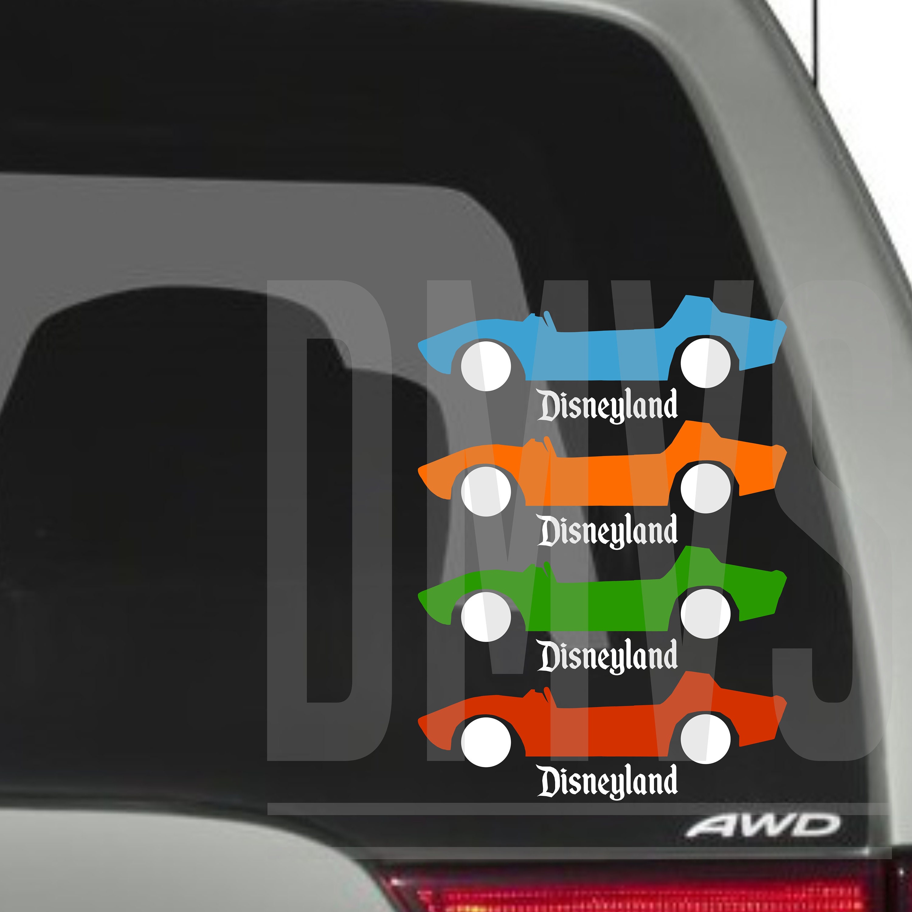 Disney Autopia Car Decal Disneyland Disney World - Etsy