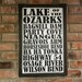 Lake of the Ozarks, Lake of the Ozarks Subway Art Sign, Lake Decor Sign ...