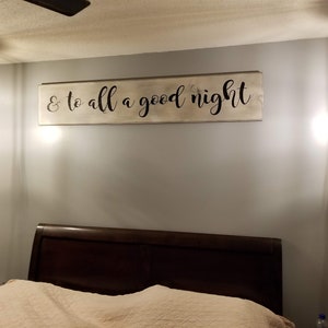 Headboard Sign & to All a Good Night Sign and to All a Good - Etsy