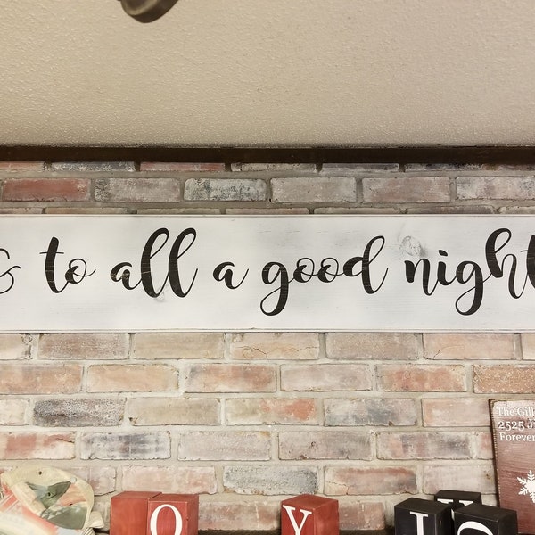 And to All a Good Night Sign - Etsy