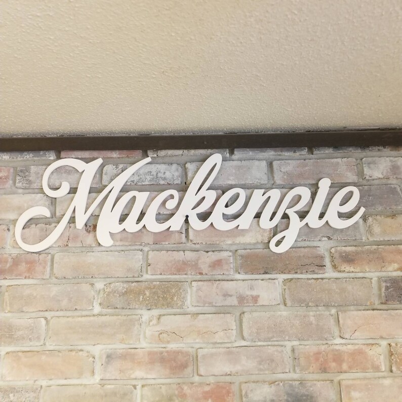Mackenzie Name Cutouts Baby Name Sign Nursery Sign Name | Etsy