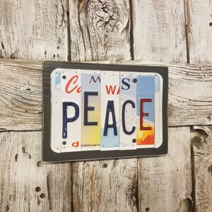 Peace License Plate Sign, License Plate Decor - Etsy