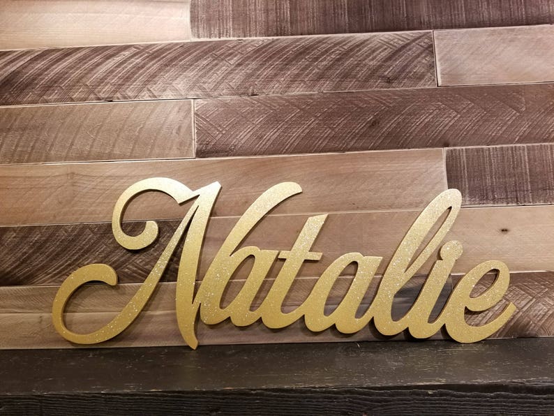 Name Natalie Cutouts Baby Name Sign Nursery Sign Name Art | Etsy
