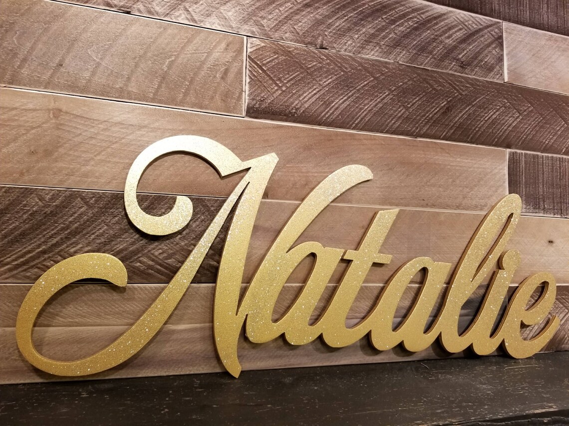 Name Natalie Cutouts Baby Name Sign Nursery Sign Name Art - Etsy