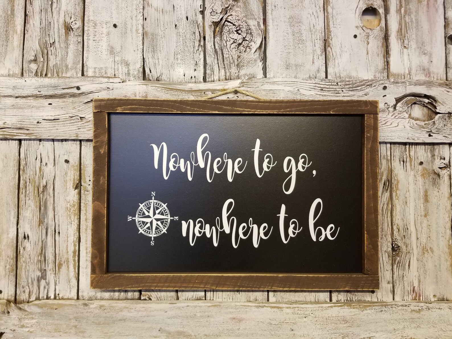 Nowhere to Go Nowhere to Be Wood Framed Sign Lake Decor Sign | Etsy