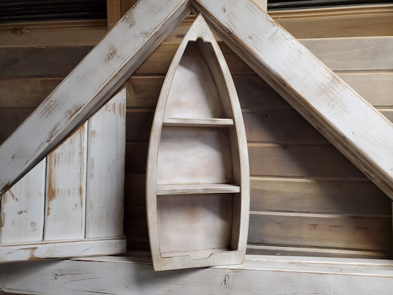 Boat Shelf Lake House Decor Nautical shelf decor LOTO | Etsy