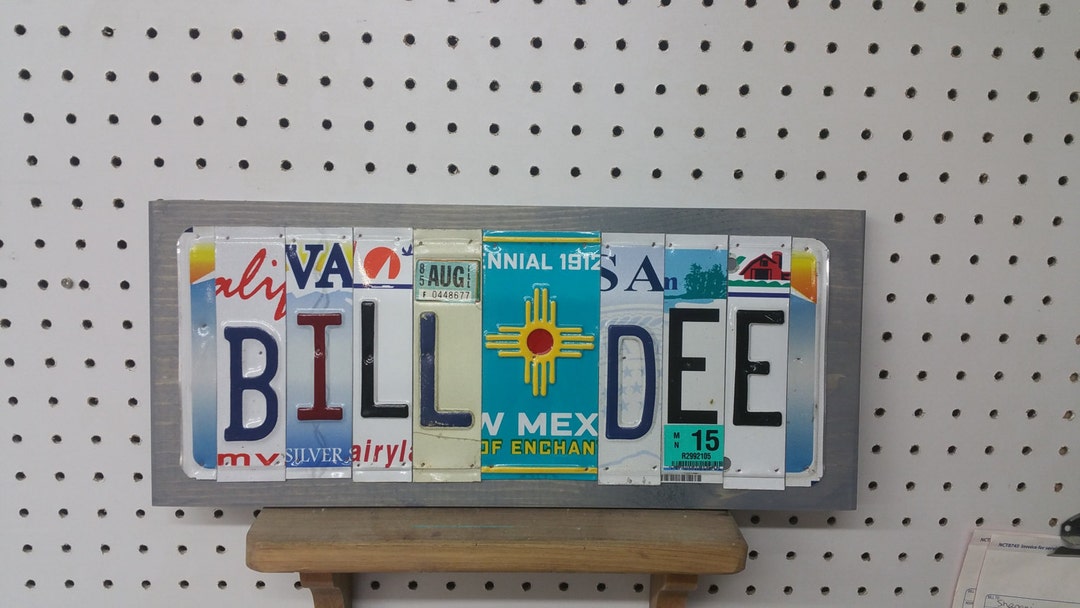 License Plate Sign License Plate Letter Art Picture Home Deco License ...