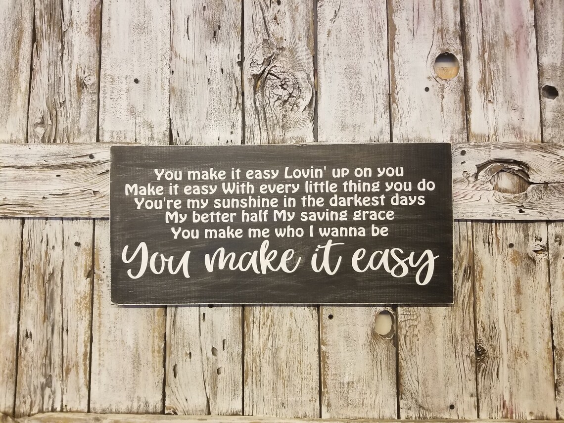 You Make It Easy Sign Rustic You Make It Easy Wood Sign - Etsy