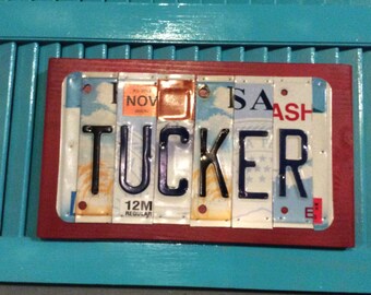 License Plate Sign License Plate Letter Art Picture Home Deco | Etsy