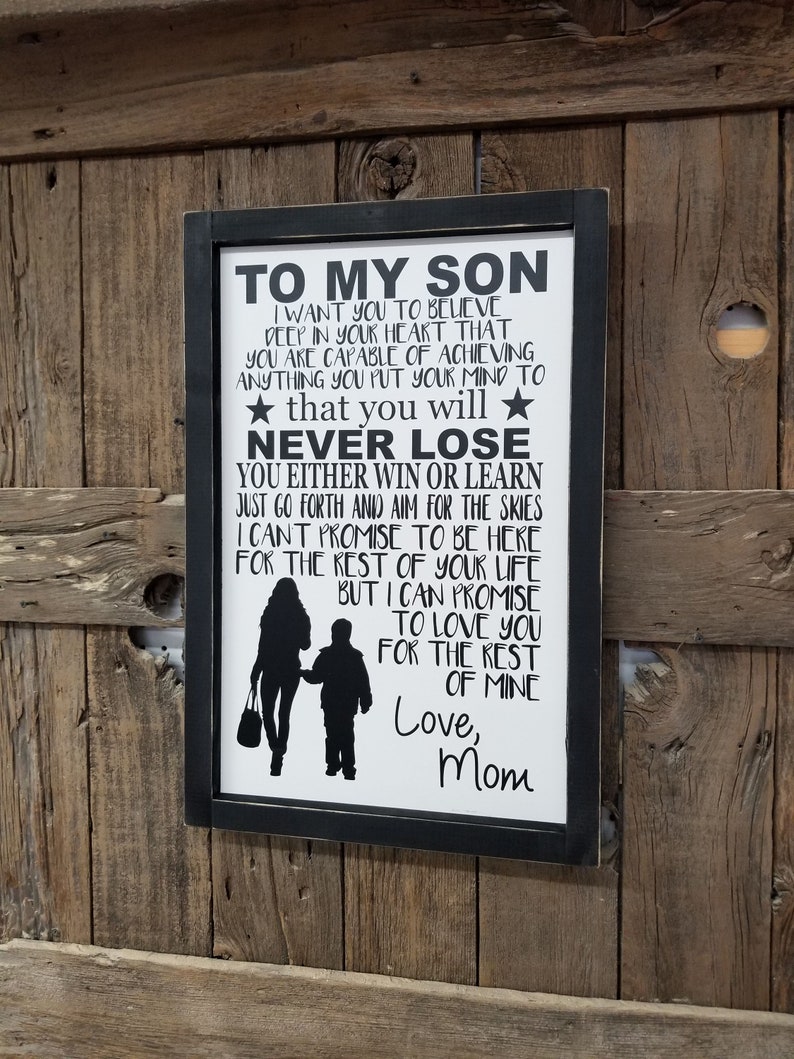 To My Son Sign Marine Mom Navy Mom Army Mom USAF Mom - Etsy