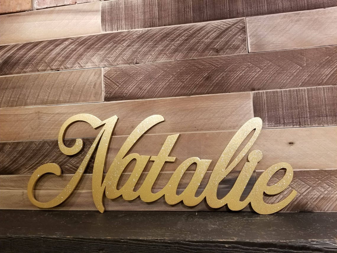 Name Natalie Cutouts Baby Name Sign Nursery Sign Name Art - Etsy