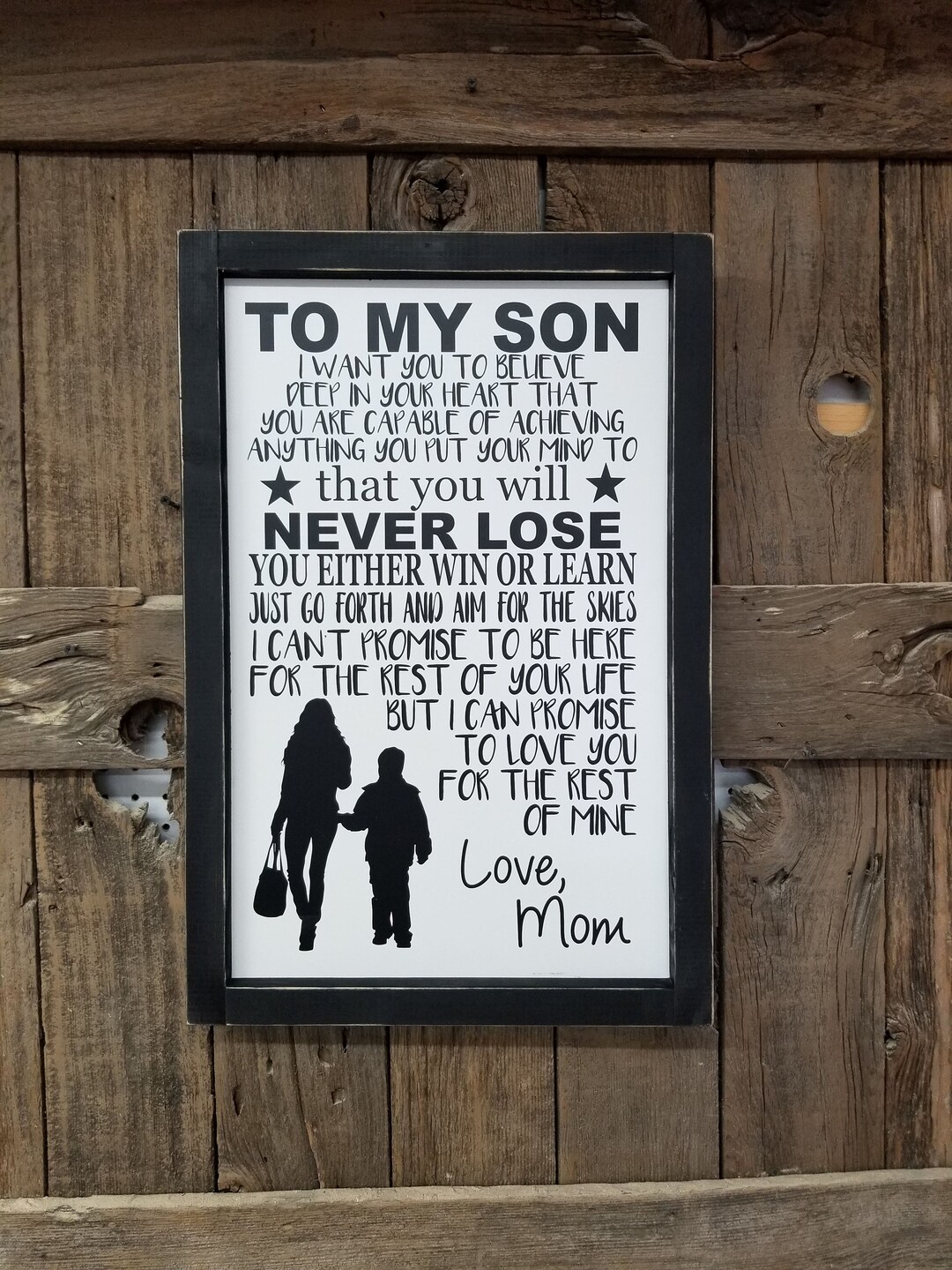 To My Son Sign, Marine Mom, Navy Mom, Army Mom, USAF Mom, Proud Mom ...