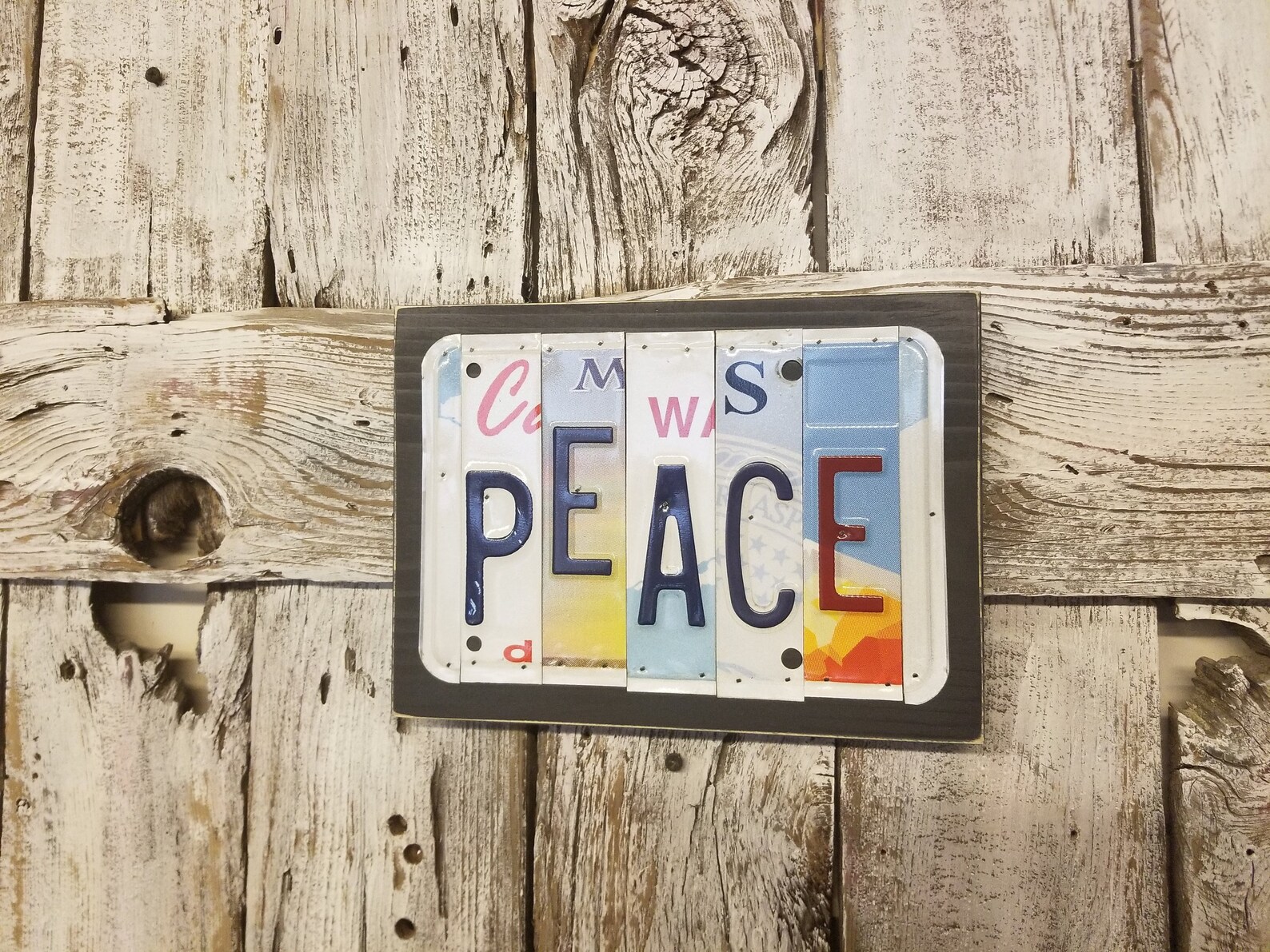 Peace License Plate Sign License Plate Decor | Etsy