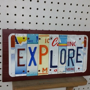 License Plate Sign License Plate Letter Art Picture Home Explore ...