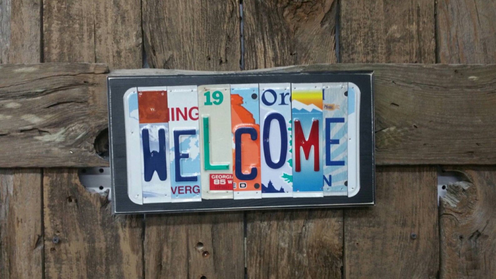 WELCOME Sign License Plate Art License Plate Sign License | Etsy