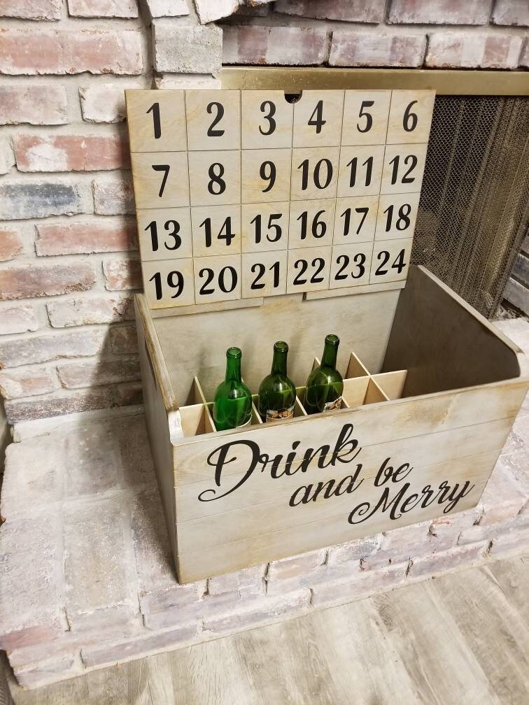 Advent Calendar Advent Wine Calendar Storage Beer Wine | Etsy