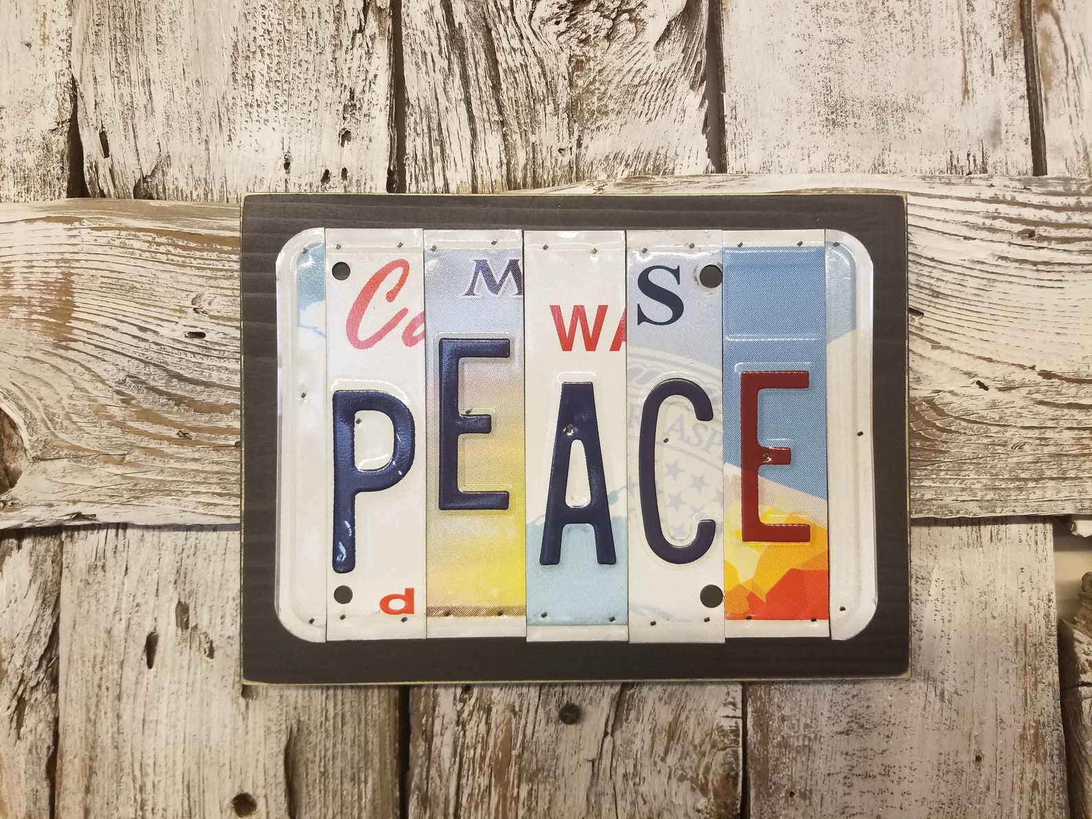 Peace License Plate Sign License Plate Decor | Etsy
