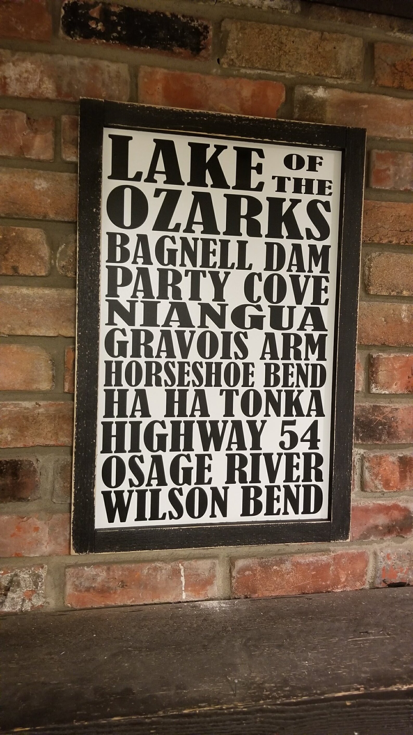 Lake of the Ozarks, Lake of the Ozarks Subway Art Sign, Lake Decor Sign ...