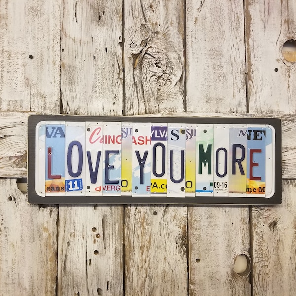 I Love You License Plate - Etsy