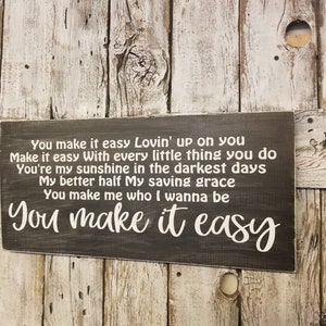 You Make It Easy Sign, Rustic You Make It Easy Wood Sign, Perfect ...