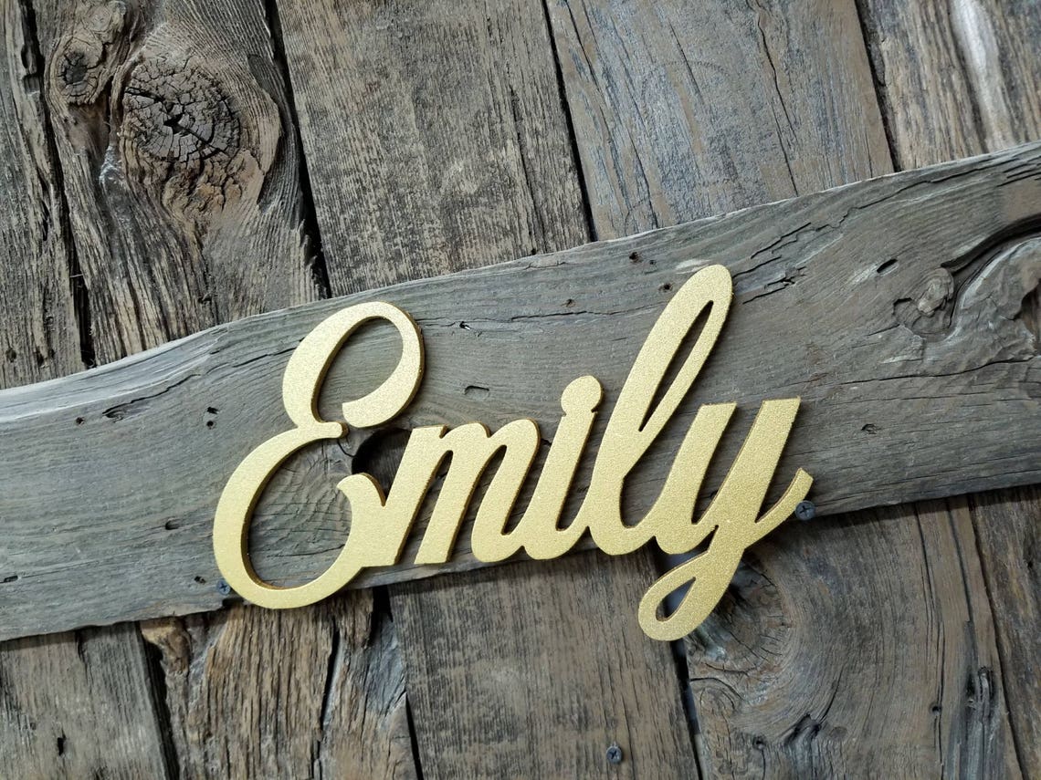 Name Emily Cutouts Baby Name Sign Nursery Sign Name Art - Etsy