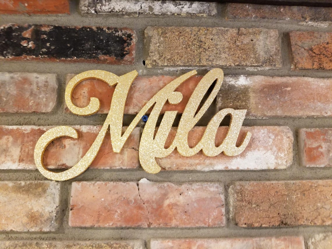 Name Cutouts Baby Name Sign Nursery Sign Name Art Word | Etsy