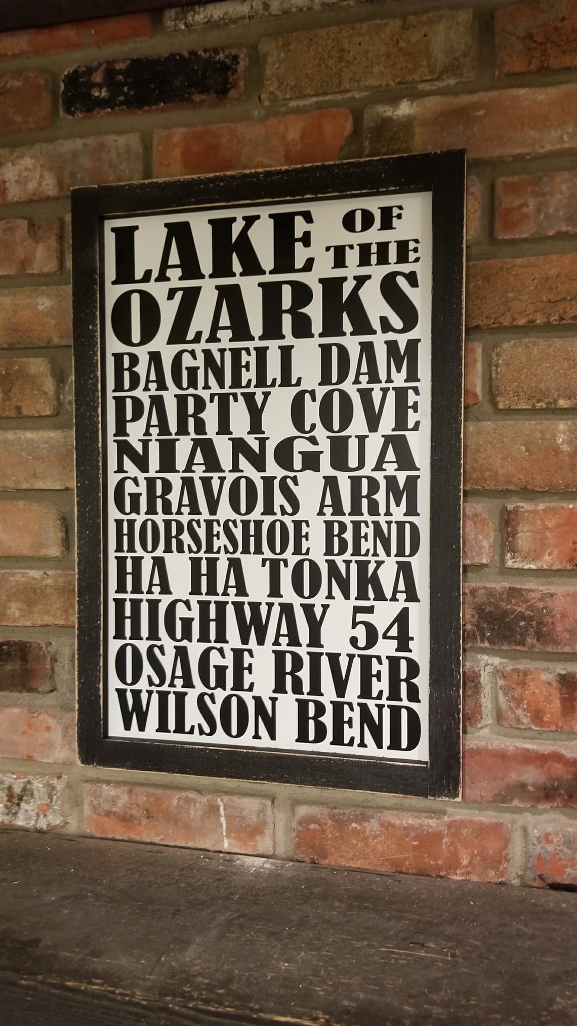 Lake of the Ozarks, Lake of the Ozarks Subway Art Sign, Lake Decor Sign ...