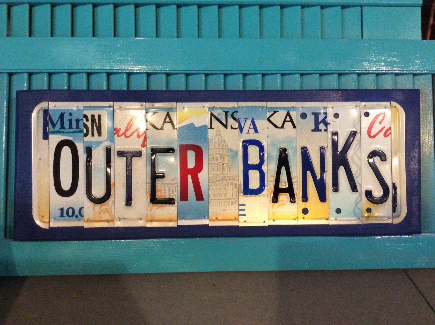 License Plate Sign License Plate Letter Art Picture Home Deco - Etsy