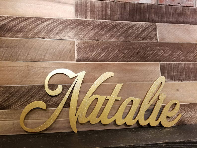 Name Natalie Cutouts Baby Name Sign Nursery Sign Name Art | Etsy