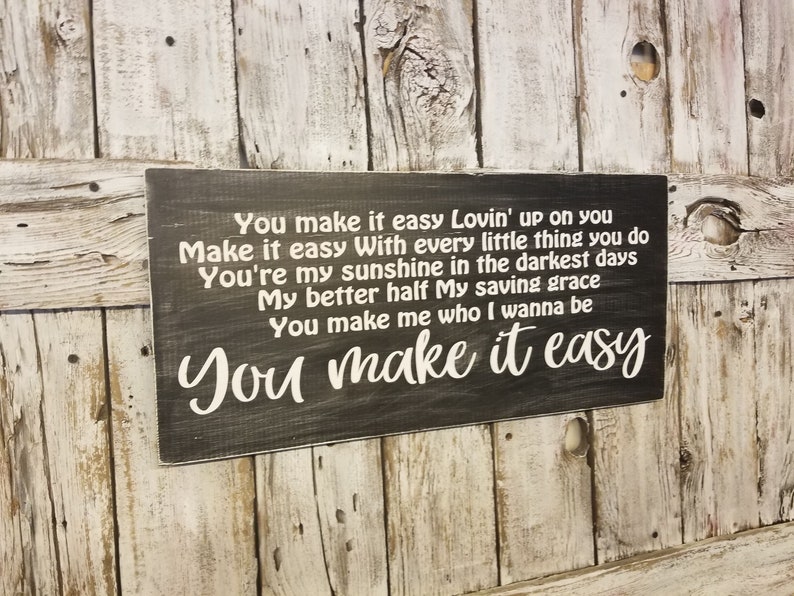 You Make It Easy Sign Rustic You Make It Easy Wood Sign - Etsy