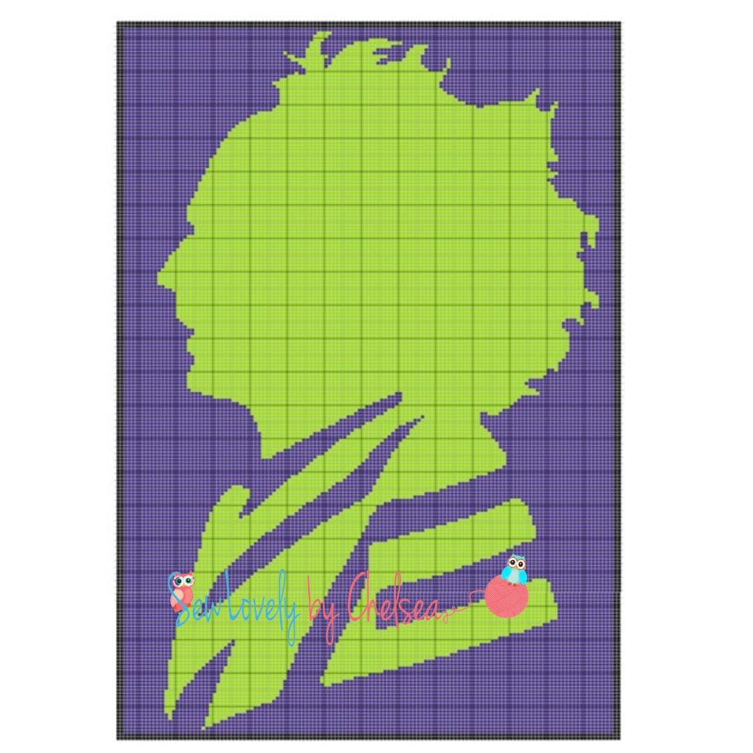 Beetlejuice Halloween Graphghan Pattern Blanket Single Crochet Graph ...