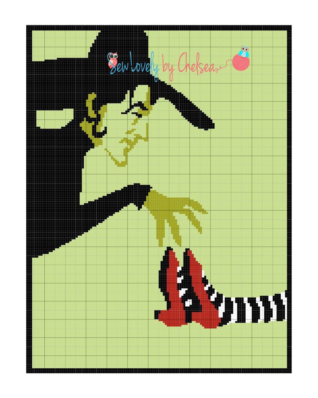 Wicked Witch Inspired Graphghan Pattern Blanket Single Crochet Graph ...